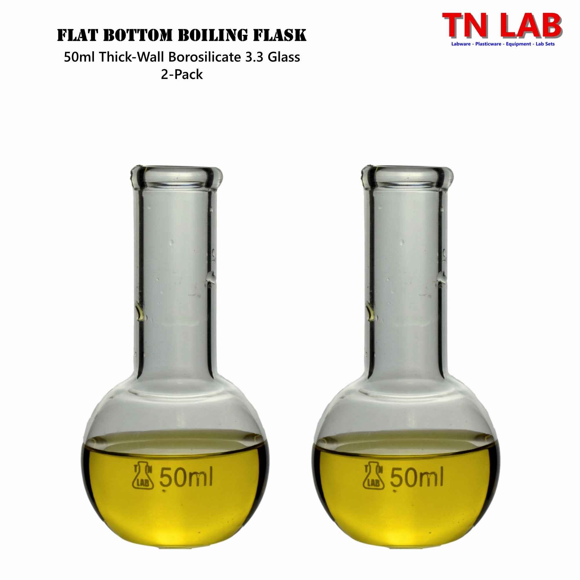 TN Lab Supply Flat Bottom Boiling Flask Florence Flask 50ml