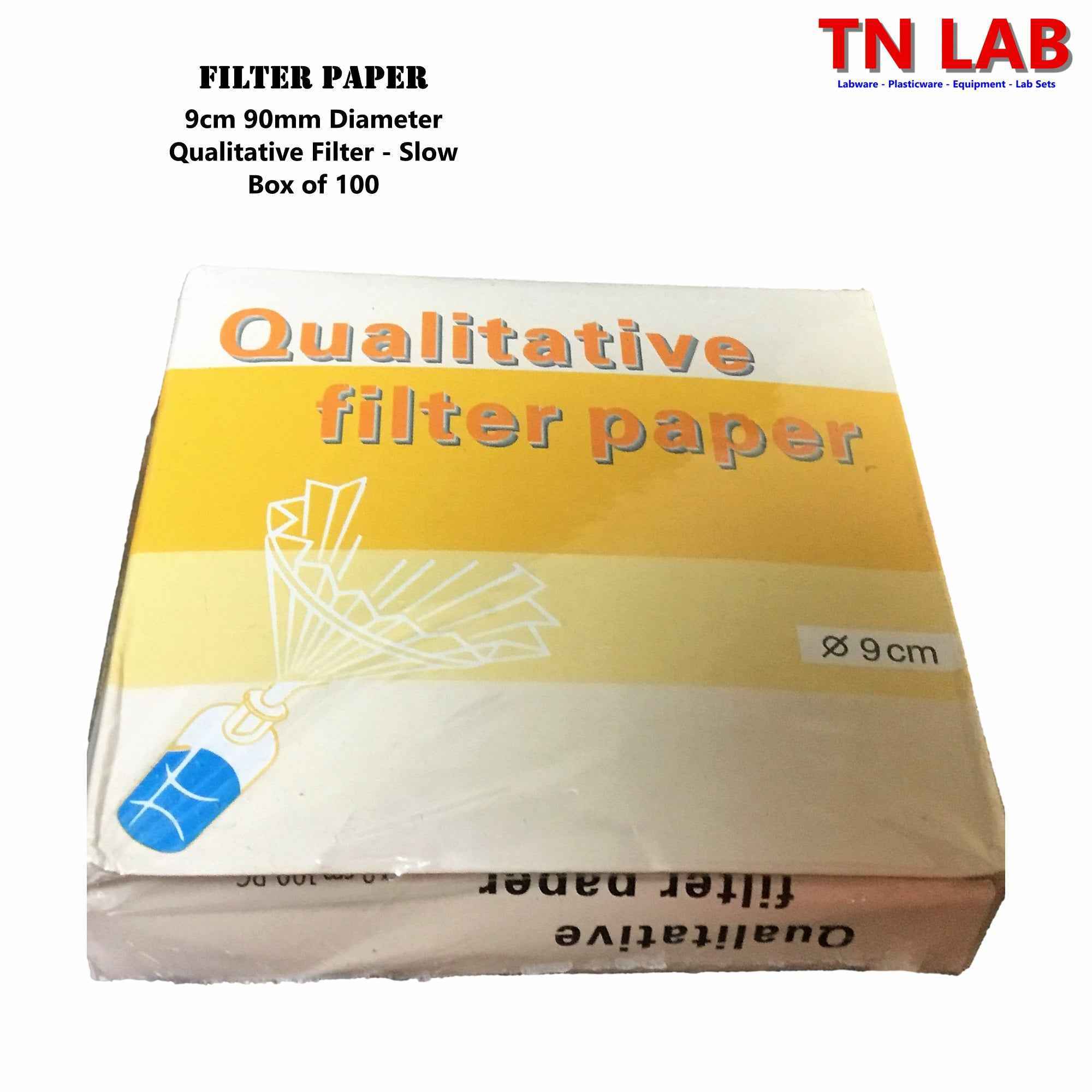 Filter Paper 9cm 90mm 11-15 Micron Slow - Buchner Funnel