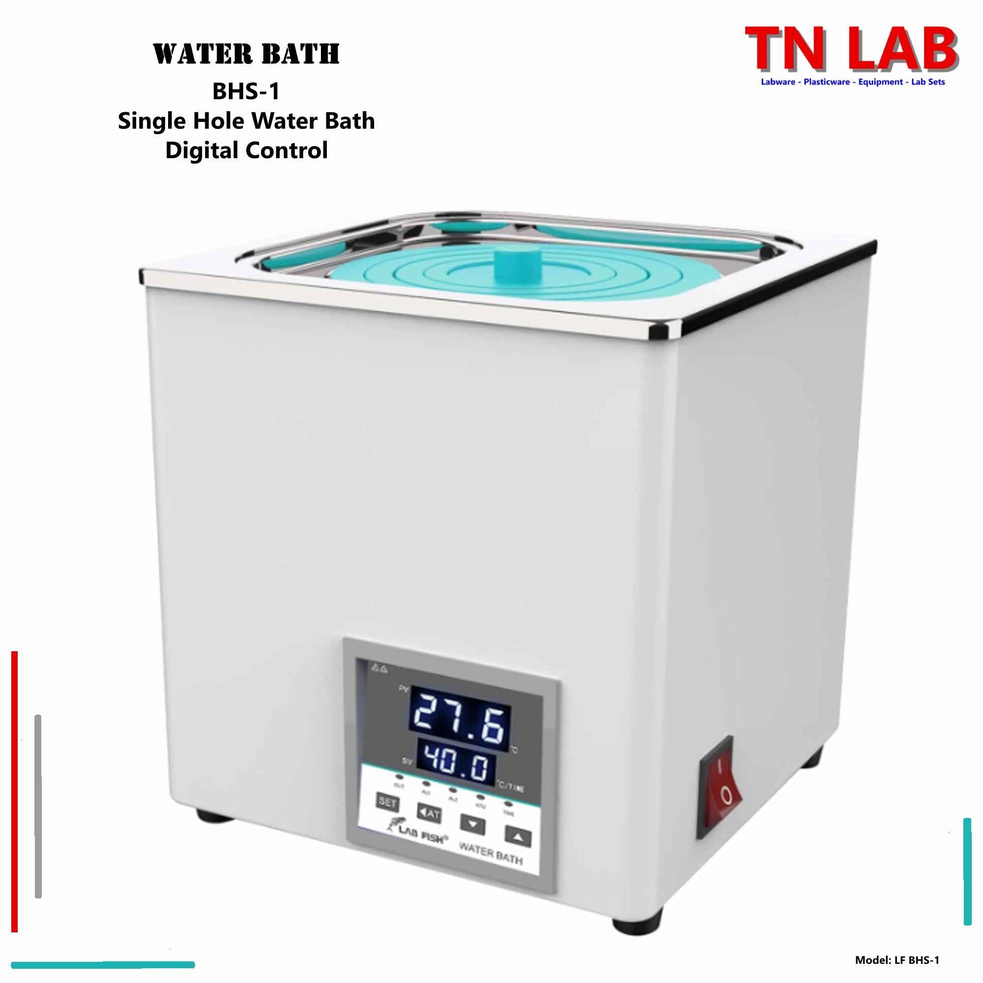 Water Bath BHS-1 Single Hole Digital Control with 360 Degree Heating