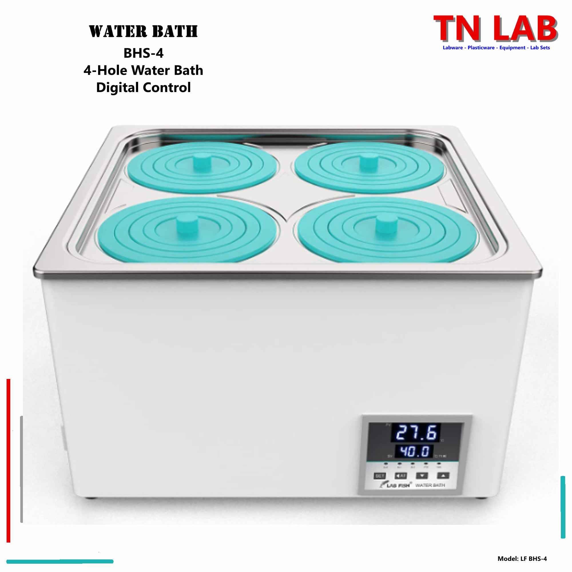 Water Bath BHS-4 Quad-Hole Digital Control with 360 Degree Heating 4-H