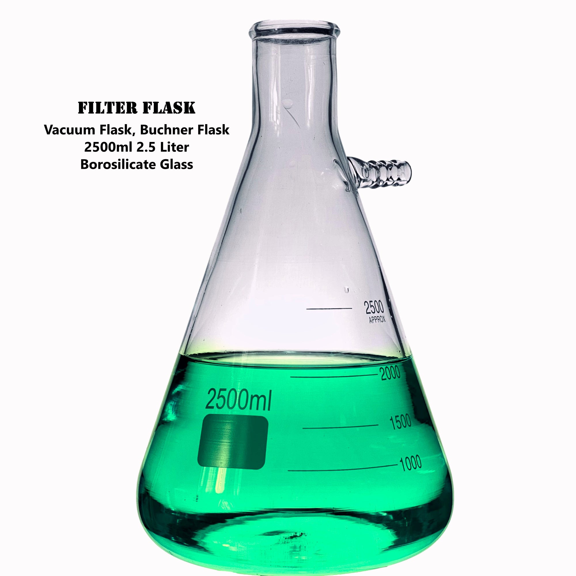 Buchner Funnel Kit Filter Flask SET 120mm Funnel and 2500ml 2.5L Vacuu